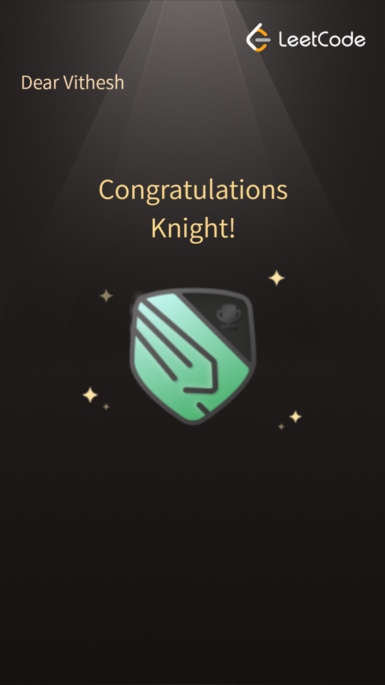 Finally hit Knight. I’m 1 year experienced and still won’t stop grinding - it’s now or never ...