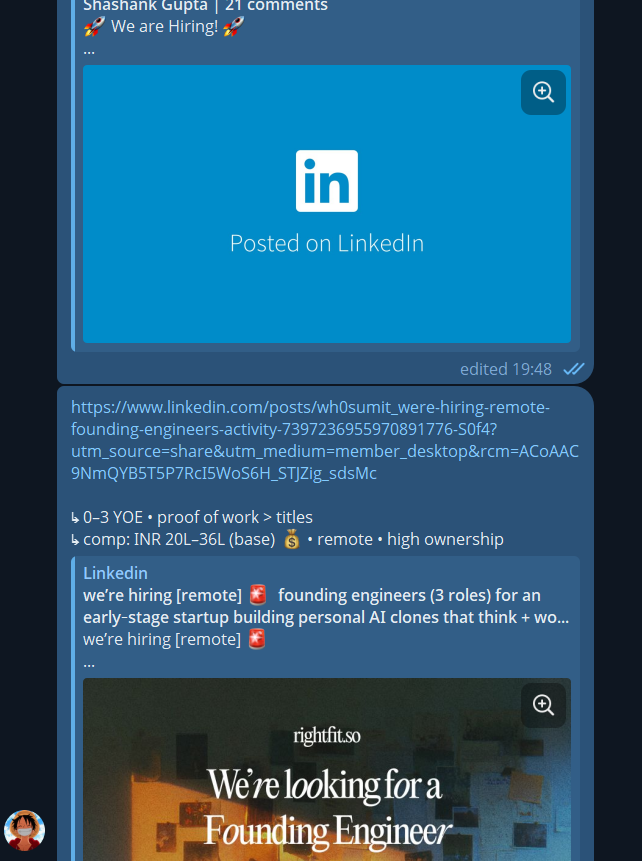 20 opportunities shared (Internships and Jobs)! Join and apply 🔥🚀 ...