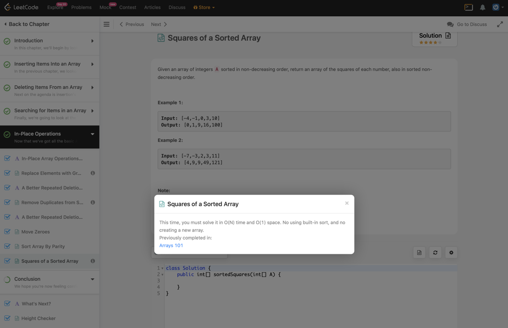 How To Solve It In O N Time And O 1 Space As Required In The Explore