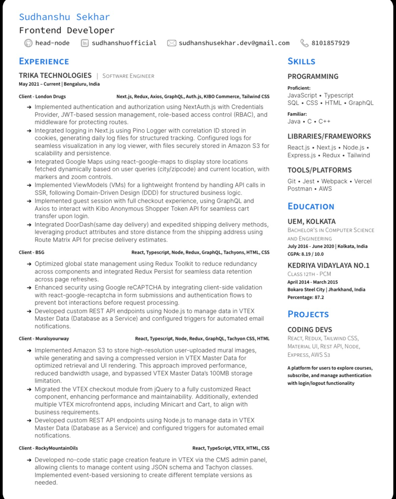 📌 Request for Resume Review and Feedback - Discuss - LeetCode