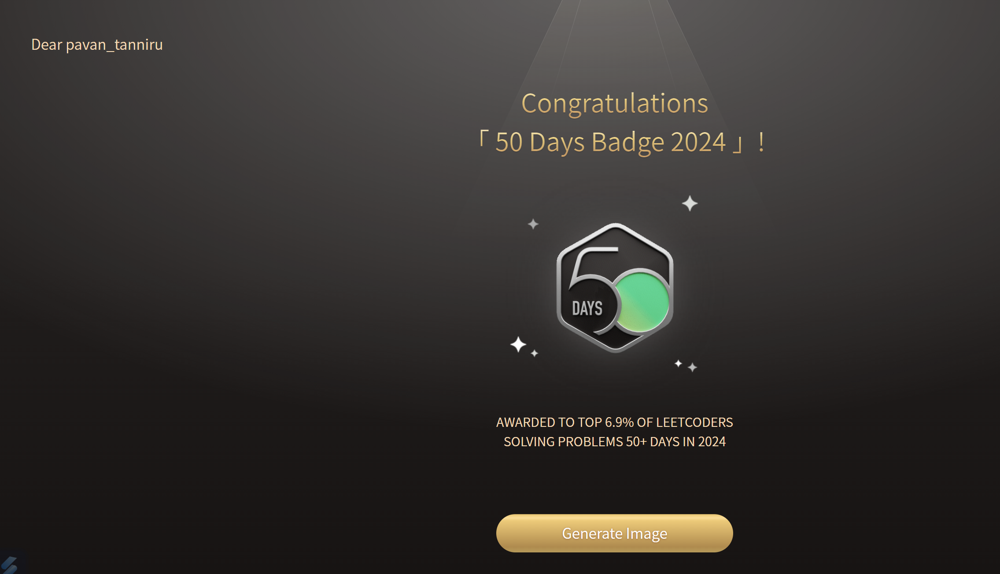 Celebrating My 50 Days Badge on LeetCode! - Discuss - LeetCode