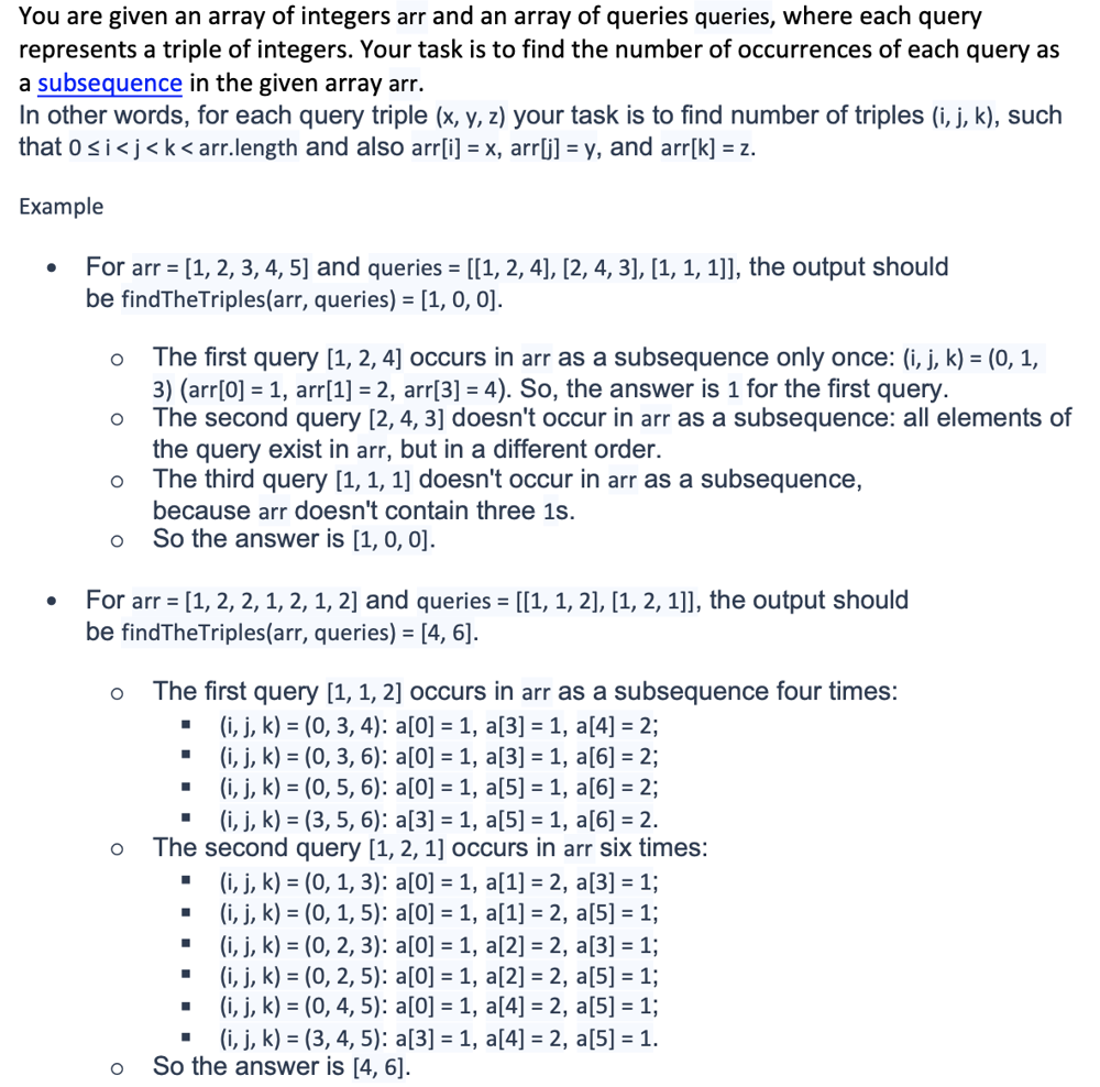 Facebook OA Subsequence Count LeetCode Discuss