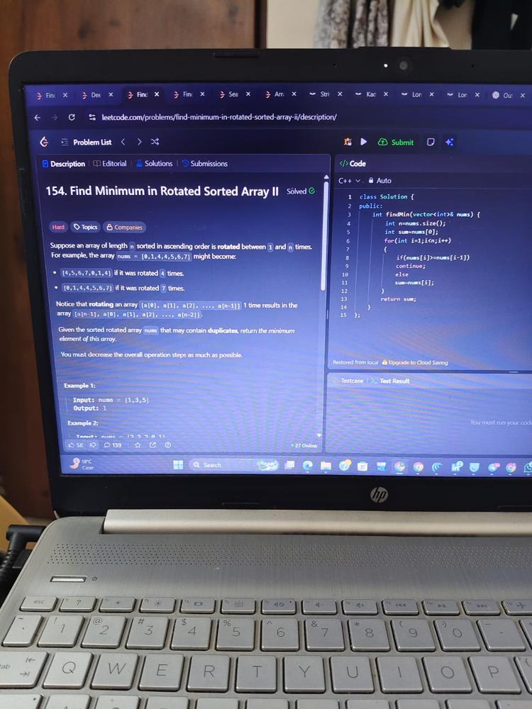 From Kadane's Algorithm to Finding the Minimum in a Rotated sorted array-A beginner's Journey ...